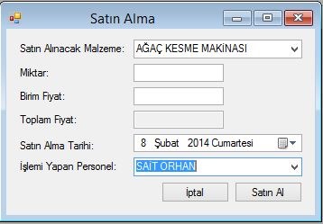 Depo İşlemleri – Sait ORHAN